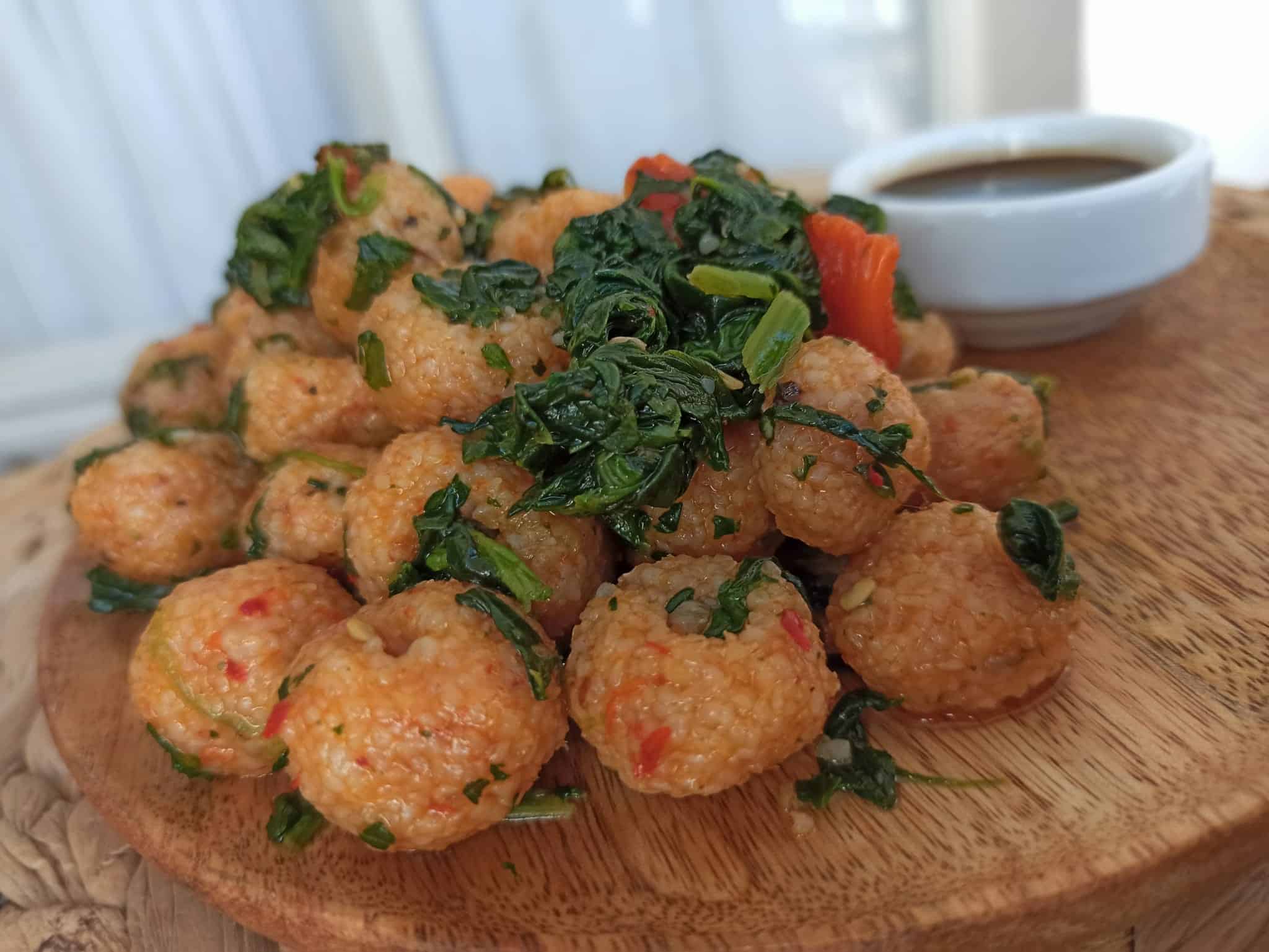 Vegan Spinach Salad with Bulgur Recipe (500 kcal)