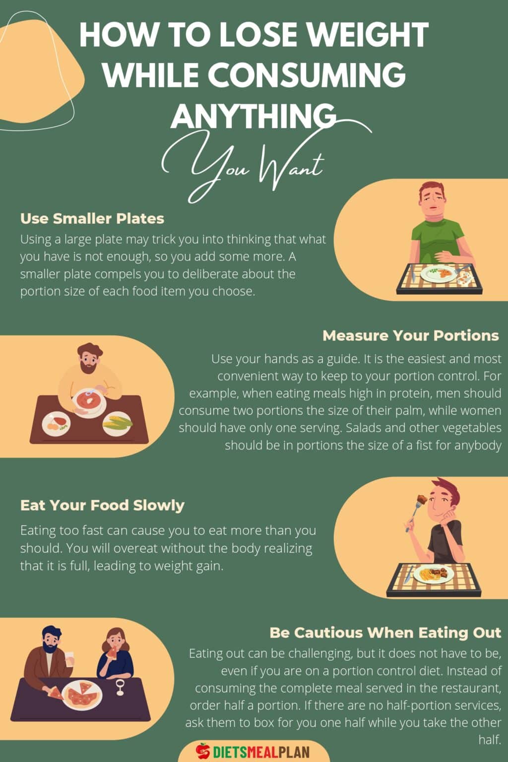 One Week Portion Control Diet Meal Plan (PDF)