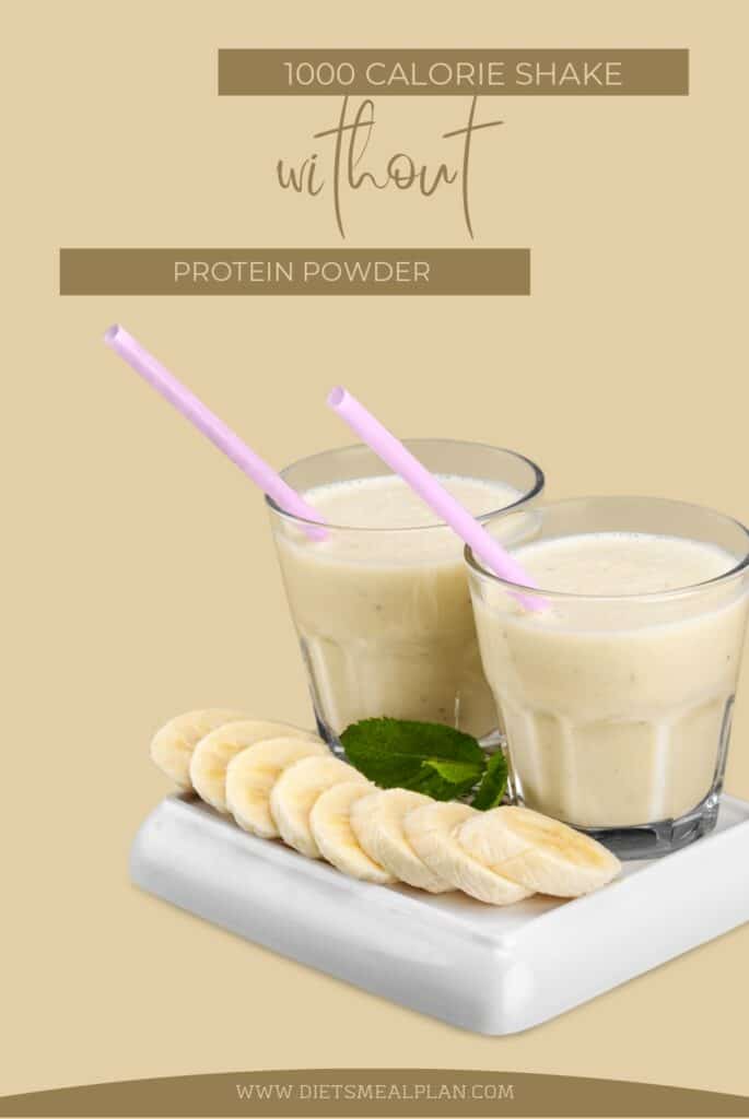 1000 Calorie Shake Recipe Without Protein Powder